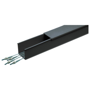 Panduit S4X4BL6NM Fiber-Duct Solid Wall Channel And Cover, No Mtg ...