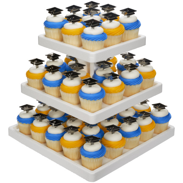 Black Metallic Grad Hats Decopics | DecoPac