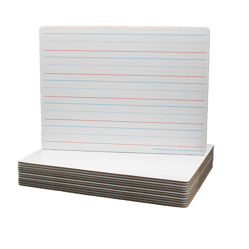 Flipside Products Two-Sided (Red & Blue Ruled/Blank) Dry Erase Board, 9 ...