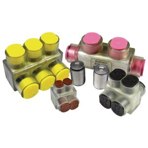 Burndy BIBD60012FX UNITAP™, Multi-Tap Connector, Aluminum, 12-Port, Tin ...