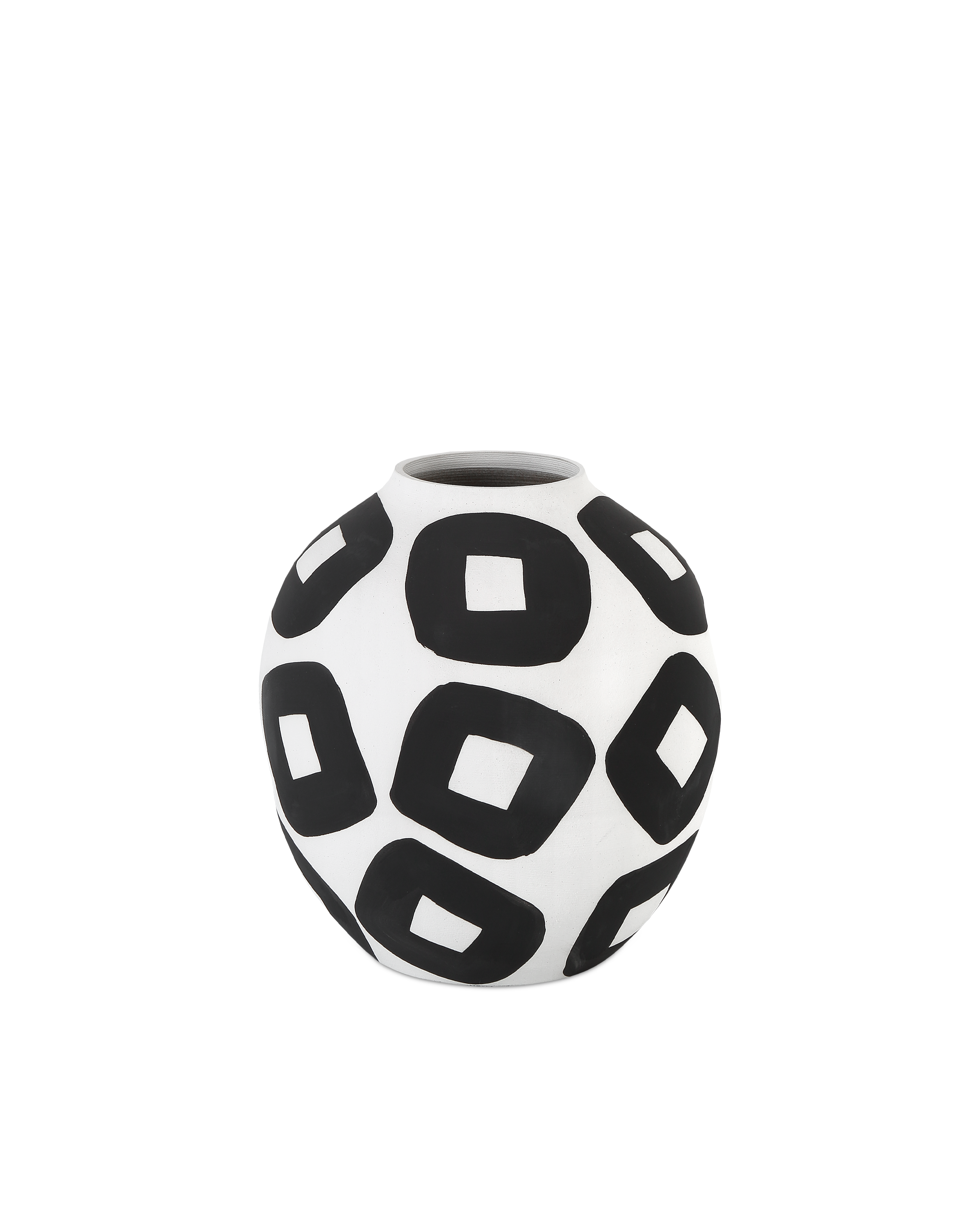 Pagliacci Small Black & White Vase