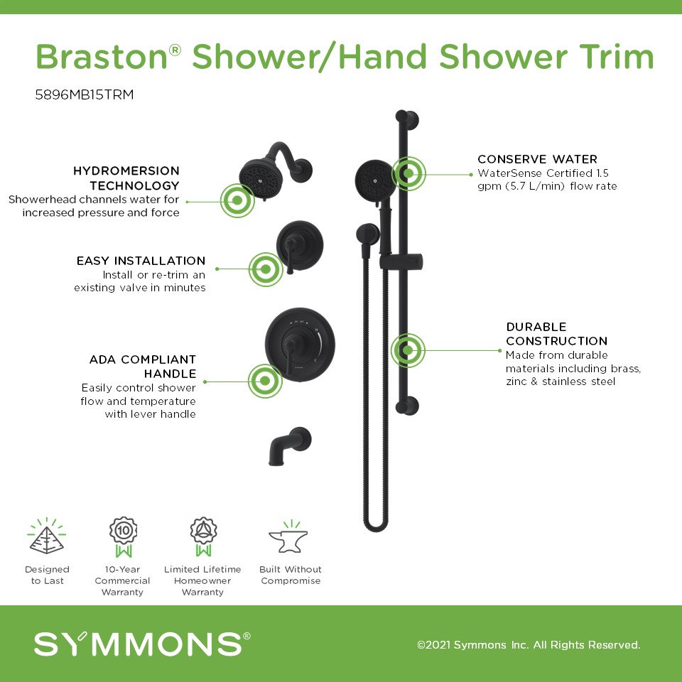 Braston Shower System Trim - Symmons
