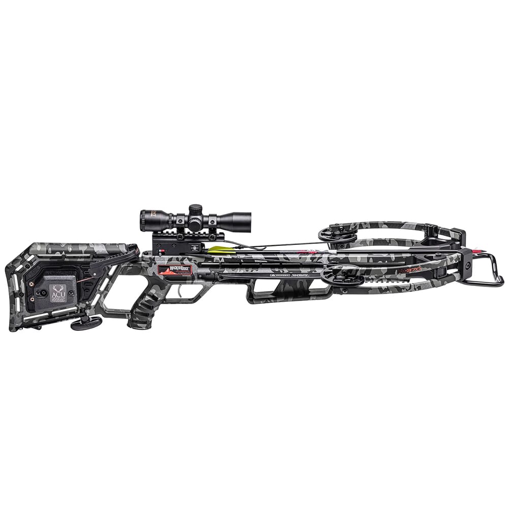 Wicked Ridge M-370 Crossbow w/ACUdraw, Multi-Line Scope, Peak Camo ...