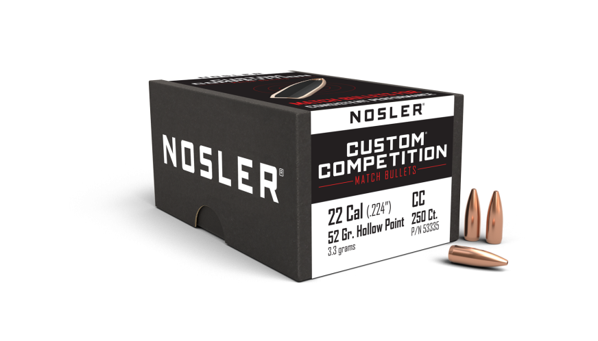 Nosler Custom Competition CC - 22 52g HPBT (250ct) Bullets 53335 For ...