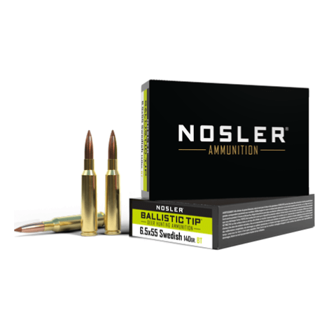 Nosler Ballistic Tip BTA - 6.5x55 S Mauser 140g BT (20ct) Ammunition ...