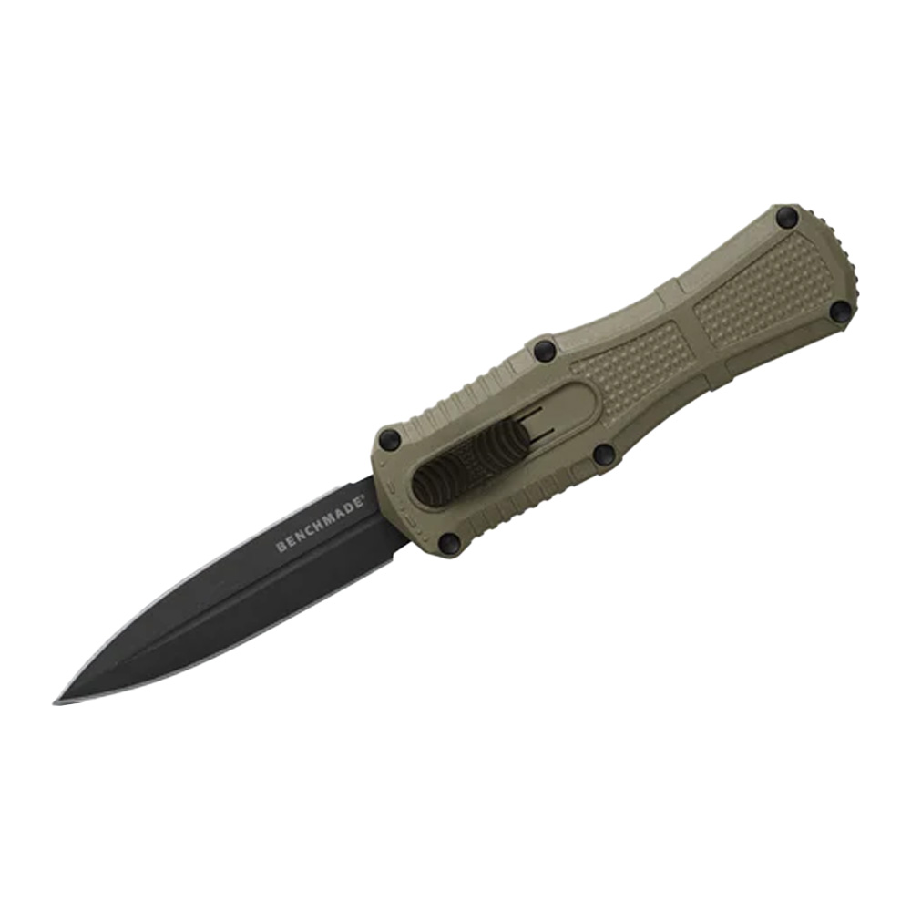 Benchmade Mini Claymore Out-the-Front Auto Ranger Green Grivory Dagger ...