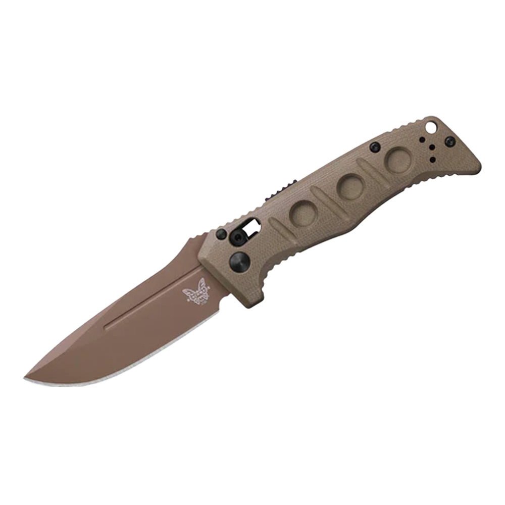 Benchmade Sibert Mini Auto Adamas AXIS Stud Drop-Point Olive Drab Green ...