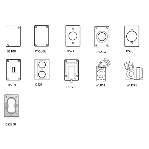 PVC Coated Single Gang Device Covers