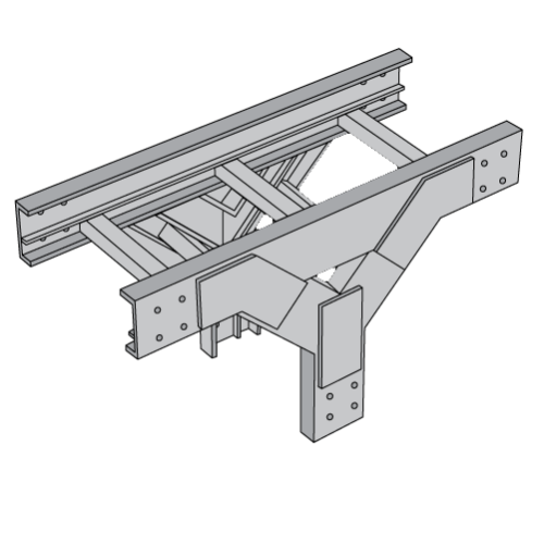 Fiberglass Cable Tray Vertical Tee, Down [VT]