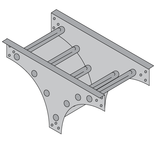 Swage Ladder Tray Vertical Tee, Down [VT]
