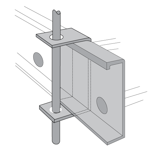 Swage Ladder Tray Single Ladder Hangers [9038]
