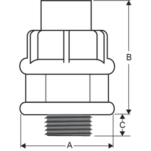 PVC Coated Malleable Iron Liquidtight Straight Connectors