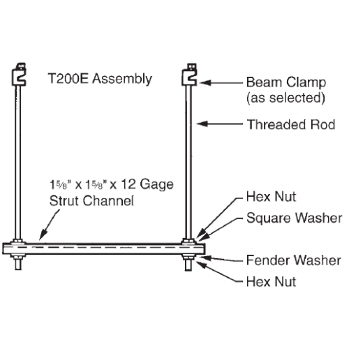 Swage Ladder & Trof Tray Trapeze Hanger Support [T200E]
