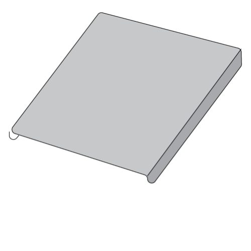 [FS] Flat Solid Trof Fitting Cover w/ Flange