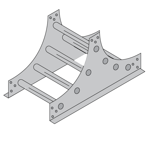 Swage Ladder Tray Vertical Tee, Up [OT]