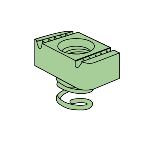 P3300 & P4000 STRUT NUT WITH SPRING
