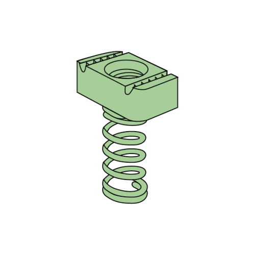 P1000 & P2000 STRUT NUT WITH SPRING