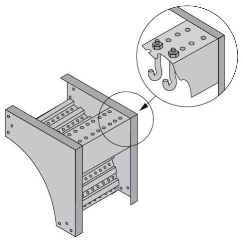 Trof Vertical Cable Support Elbow [SR]