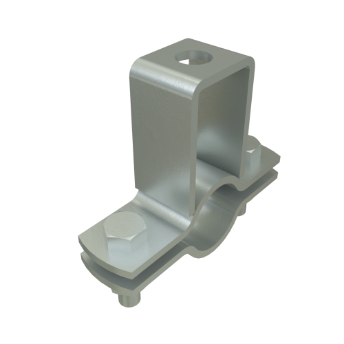 UN8 Light duty 2 piece pipe clamp for rod