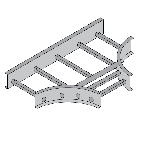 Swage Ladder Tray Horizontal Tapped Tee [TT]