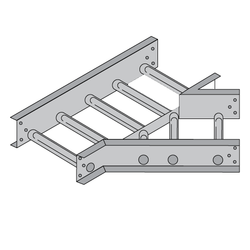 Swage Ladder Tray Left Hand 45° "Y" Branch [LY]