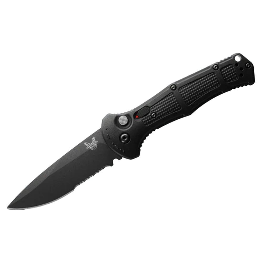 Benchmade Claymore Auto Serrated Drop-Point Black Grivory Knife 9070SBK ...