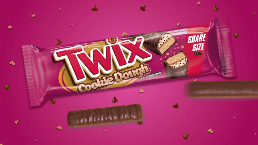 Twix Cookie Dough Milk Chocolate Bar, Share Size, 2.72 oz - Walmart.com