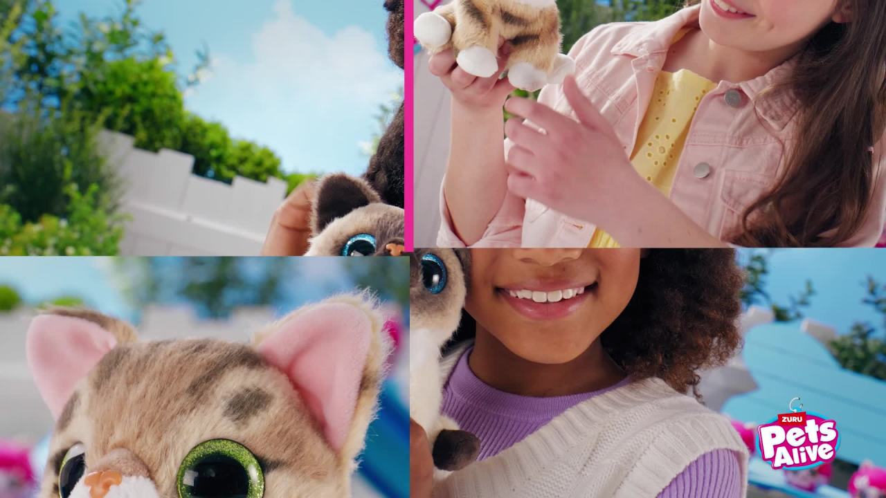 ZURU Pets Alive Smitten Kitten Purple Capsule Cat Surprise - Real ...