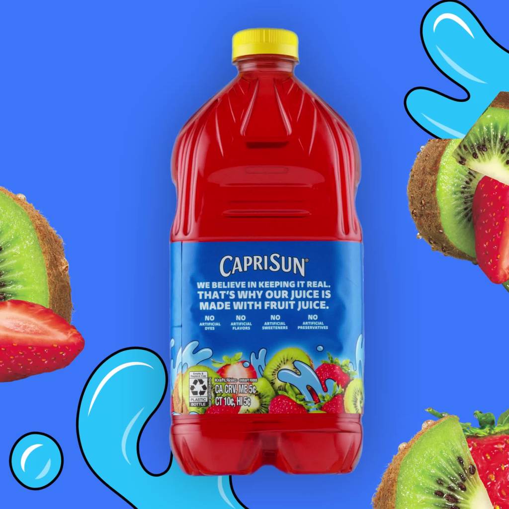 Capri Sun Strawberry Kiwi Flavored Juice Drink Blend 64 oz Bottle with ...
