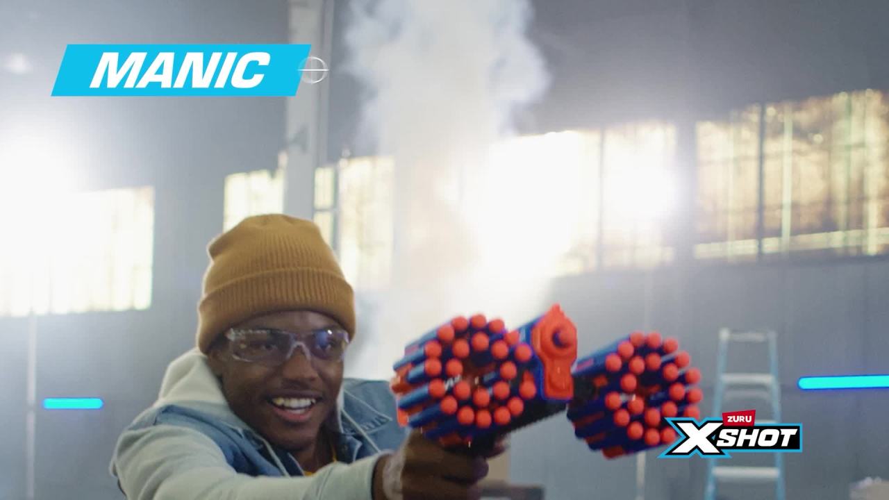 Free Shipping! X-Shot Insanity Motorized Rage Fire Blaster with Tripod ...