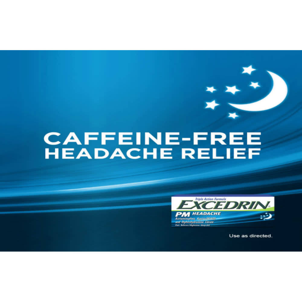 Excedrin Pm Headache Medicine and Sleep Aid Acetaminophen Aspirin ...