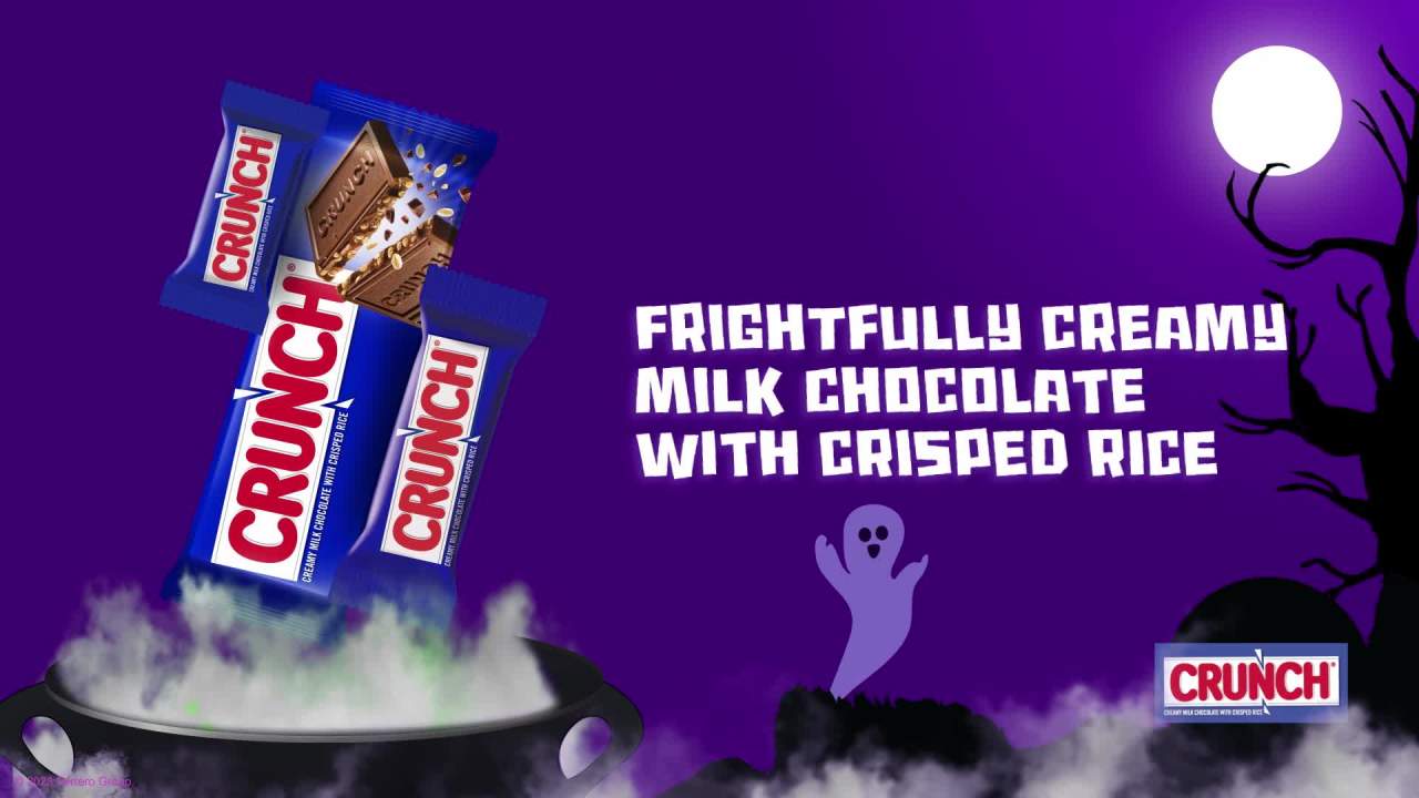 CRUNCH Chocolate, Fun Size Candy Bars, Shareable Trick or Treat Candy ...