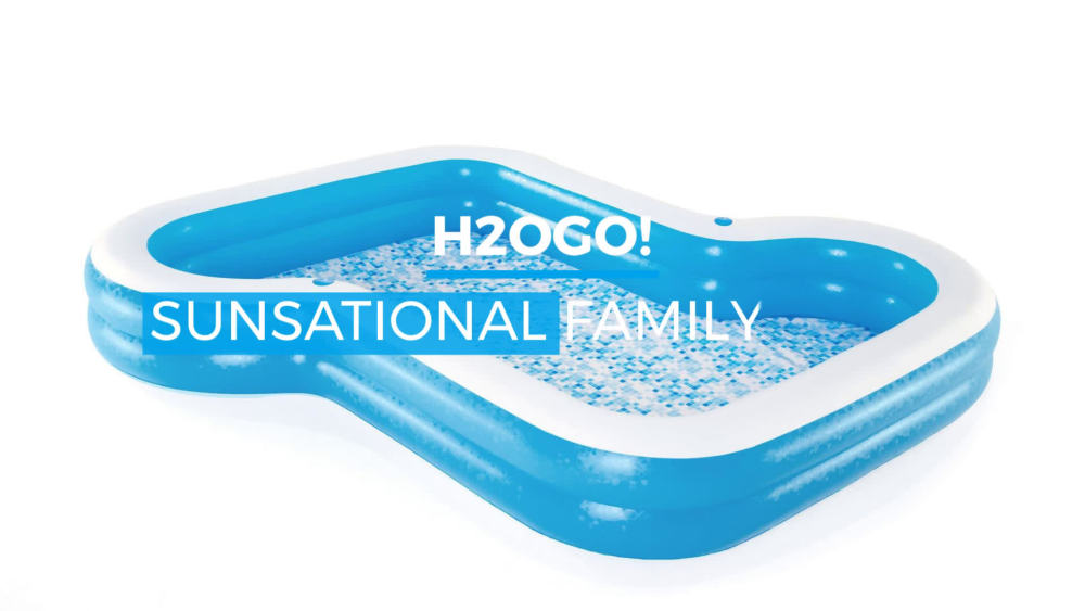 H2OGO! 10' x 9' x 18" Sunsational Inflatable Kiddie and Family Pool ...