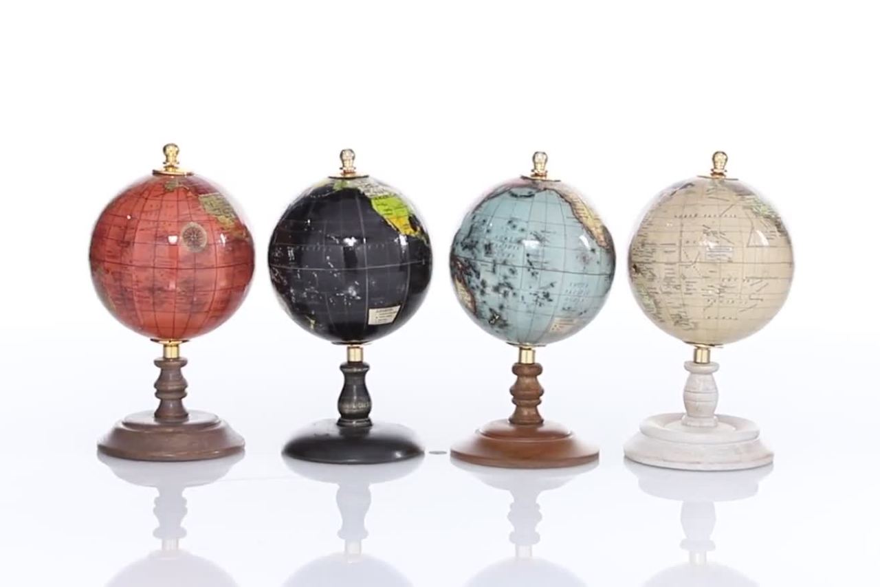 DecMode 4" Small Multi Colored Globe (Set of 4) - Walmart.com