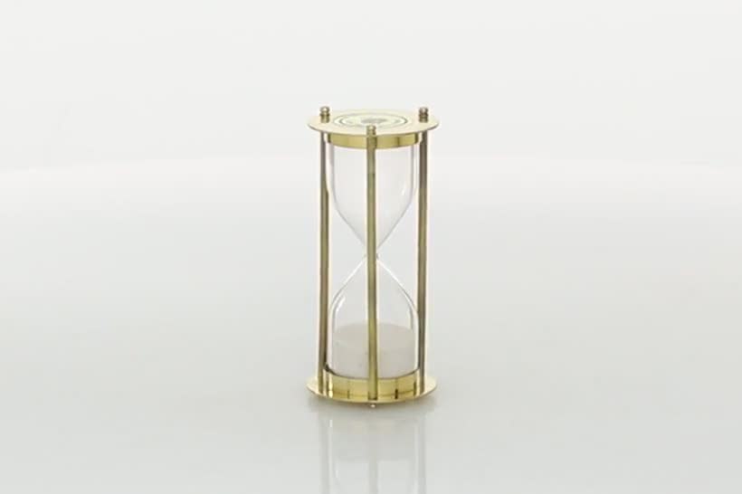 DecMode 3" x 6" Gold Brass Hourglass Sand Timer, 1-Piece - Walmart.com