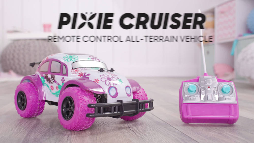 Sharper Image 1007070 Pixie Cruiser Pink and Purple RC Remote Control Car Toy for Girls with Off ...