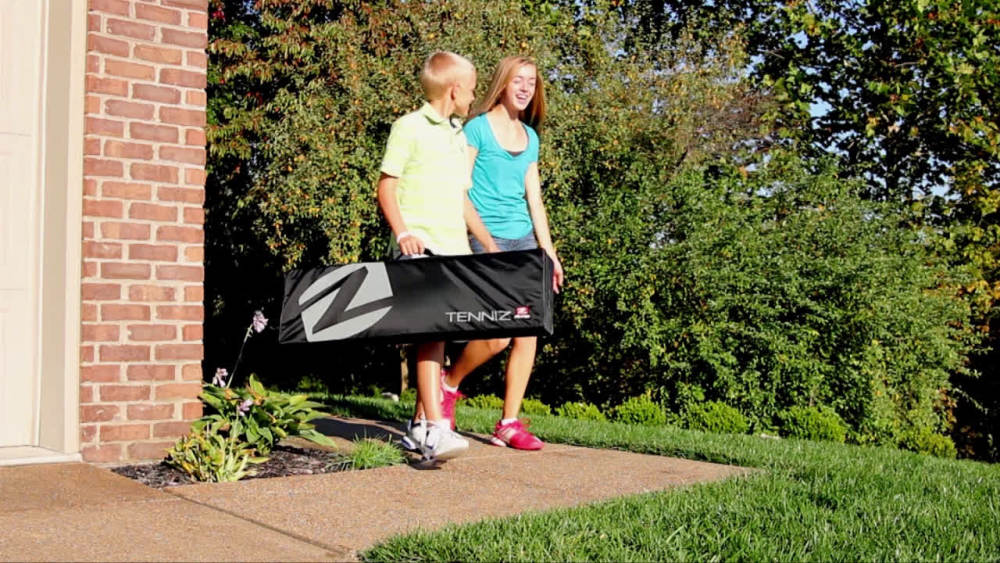 Zume Games Portable, Instant Tennis Set Includes Two Rackets, Two Balls ...