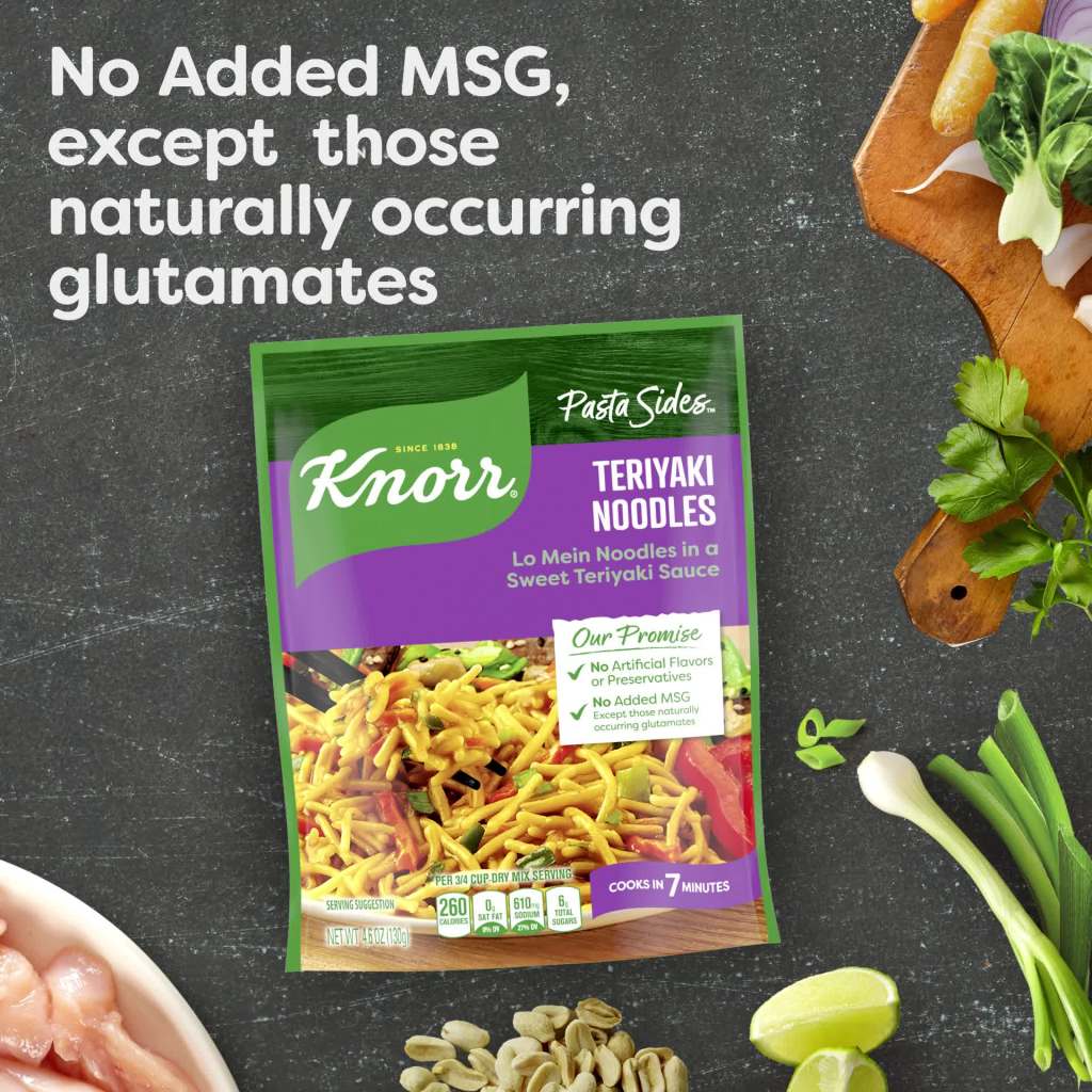 (4 pack) Knorr Pasta Sides Teriyaki Noodles Lo Mein Noodles Made with ...