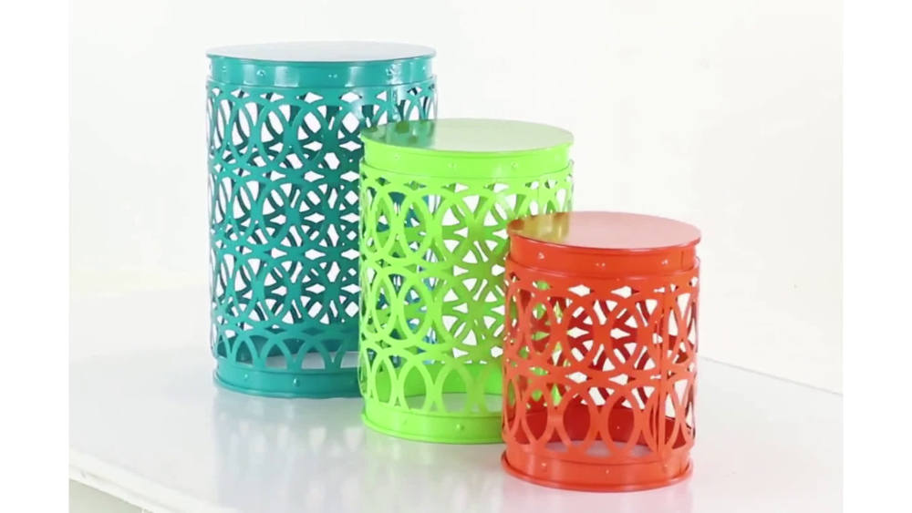 DecMode Multi Colored Metal Blue, Green and Orange Contemporary ...