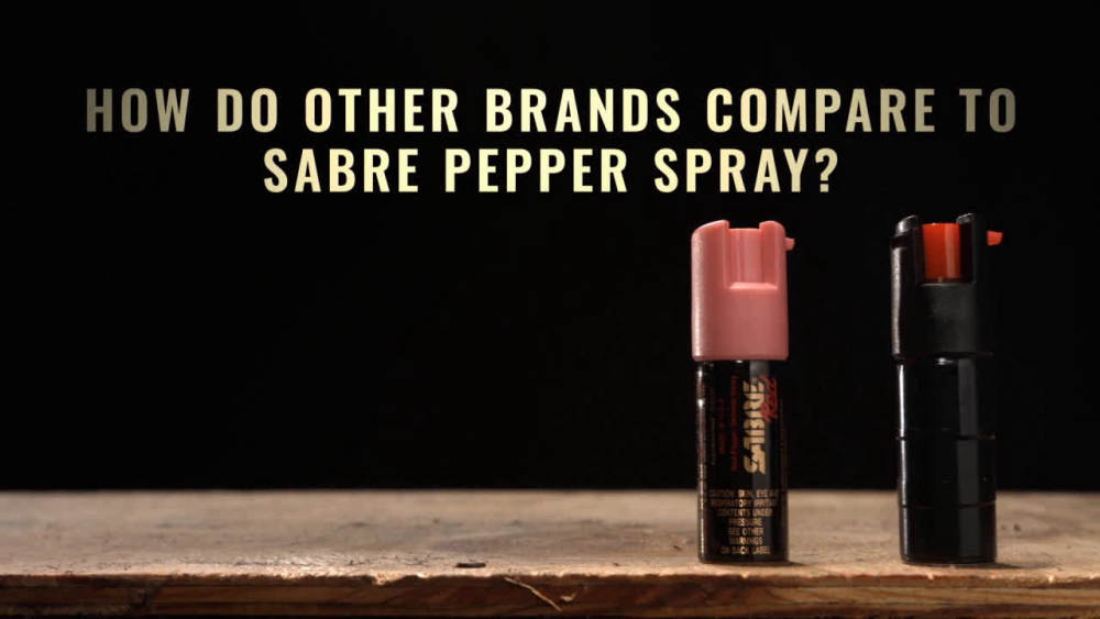 SABRE Red Pepper Spray, Police Strength, Pink Key Ring with 25 Bursts ...