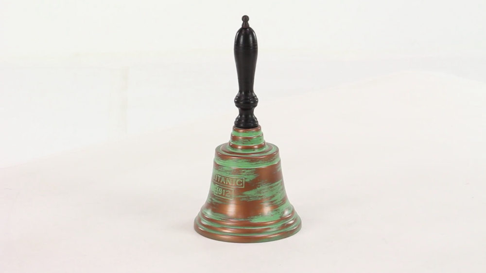 DecMode Set of 2 Coastal 14 x 7 Inch Wood and Iron Handbell Table ...