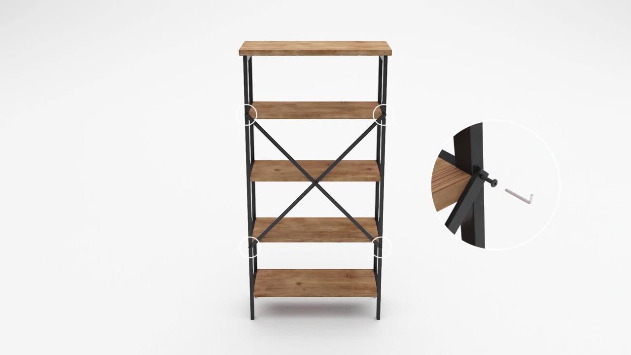 Noble House Jake 4 Shelf Bookcase, Brown - Walmart.com