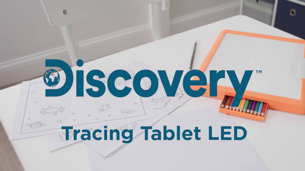 Discovery Kids LED Illuminated Tracing Tablet, 34 Piece Set with ...