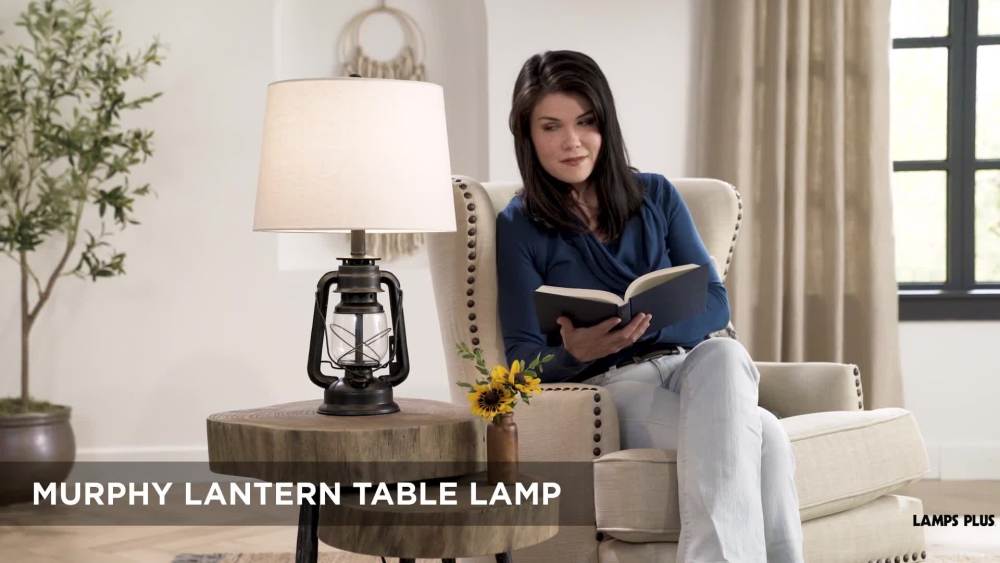 Franklin Iron Works Murphy Industrial Rustic Accent Table Lamp 23" High ...