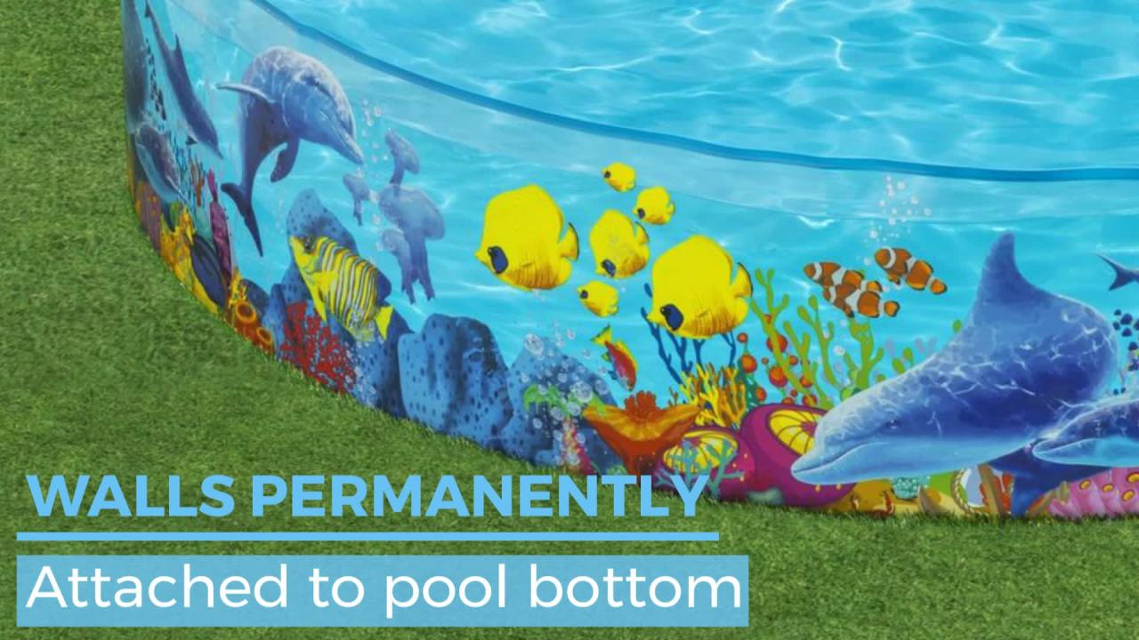 Play Day 8' x 8' Multicolor Round Kiddie Pool - Walmart.com