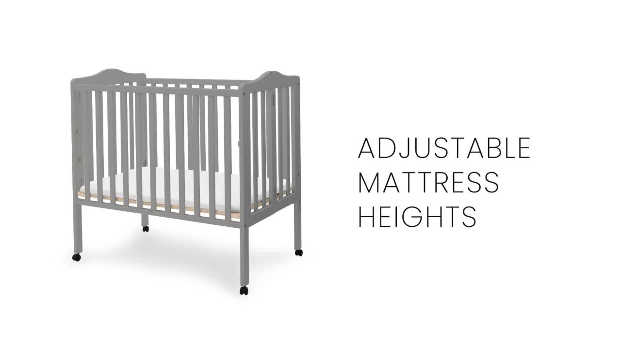 Free Shipping! Delta Children Folding Portable Mini Crib with 1.5-inch ...