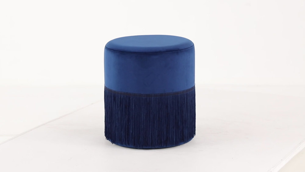 DecMode Blue Wood Traditional Stool 18" - Walmart.com