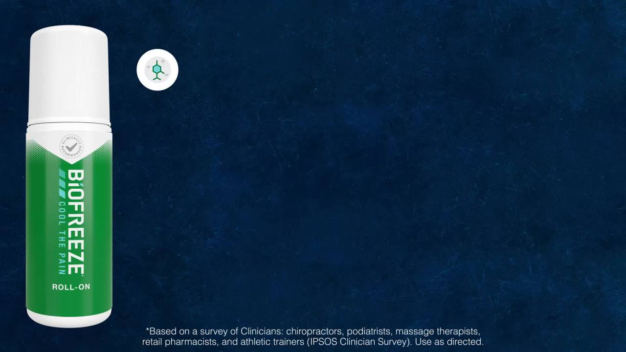 (2 pack) Biofreeze Pain Relief Roll-On, Back Knee Muscle Joint Arthritis Pain Relievers, Menthol ...