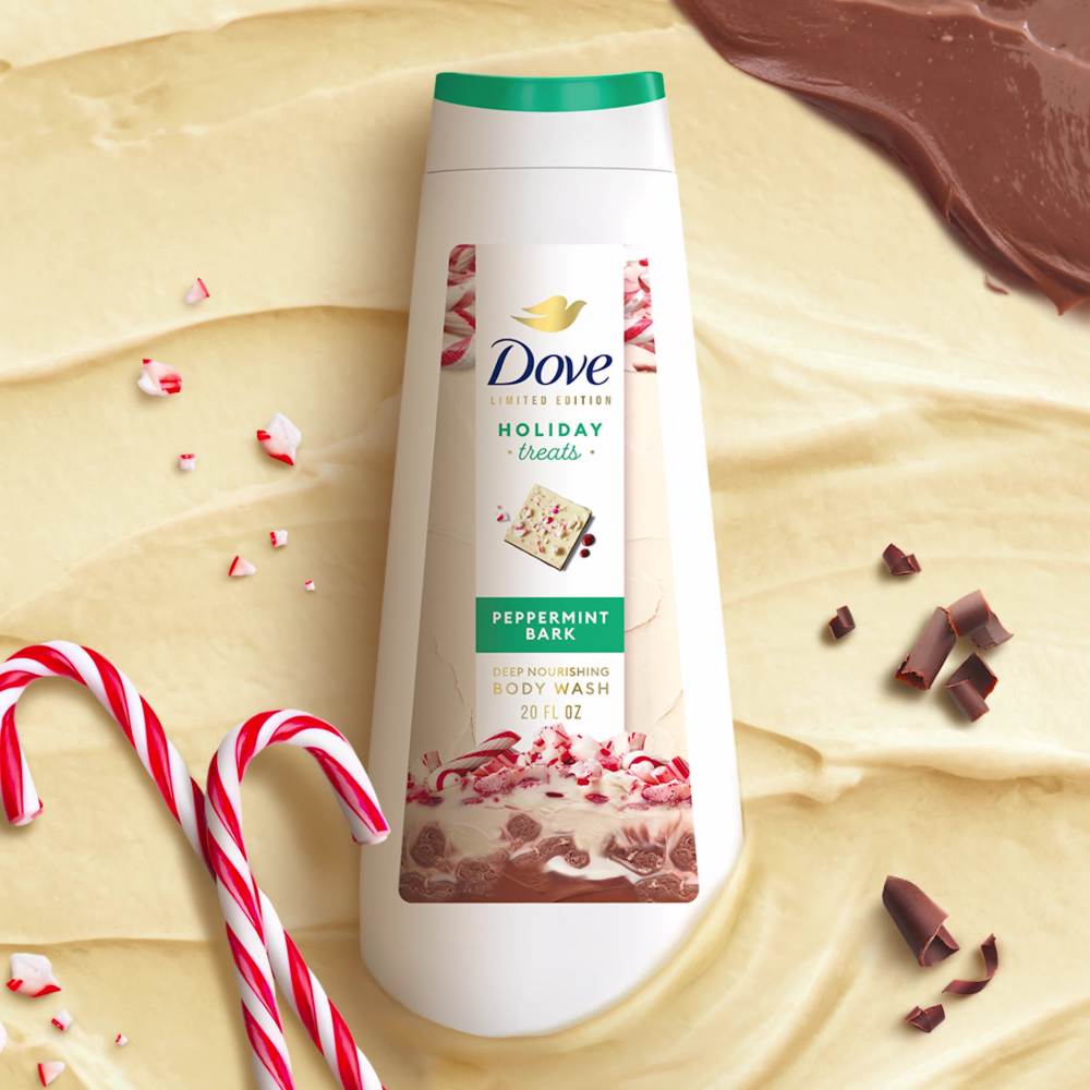 Dove Peppermint Bark Liquid Body Wash for Deep Nourishment Holiday ...