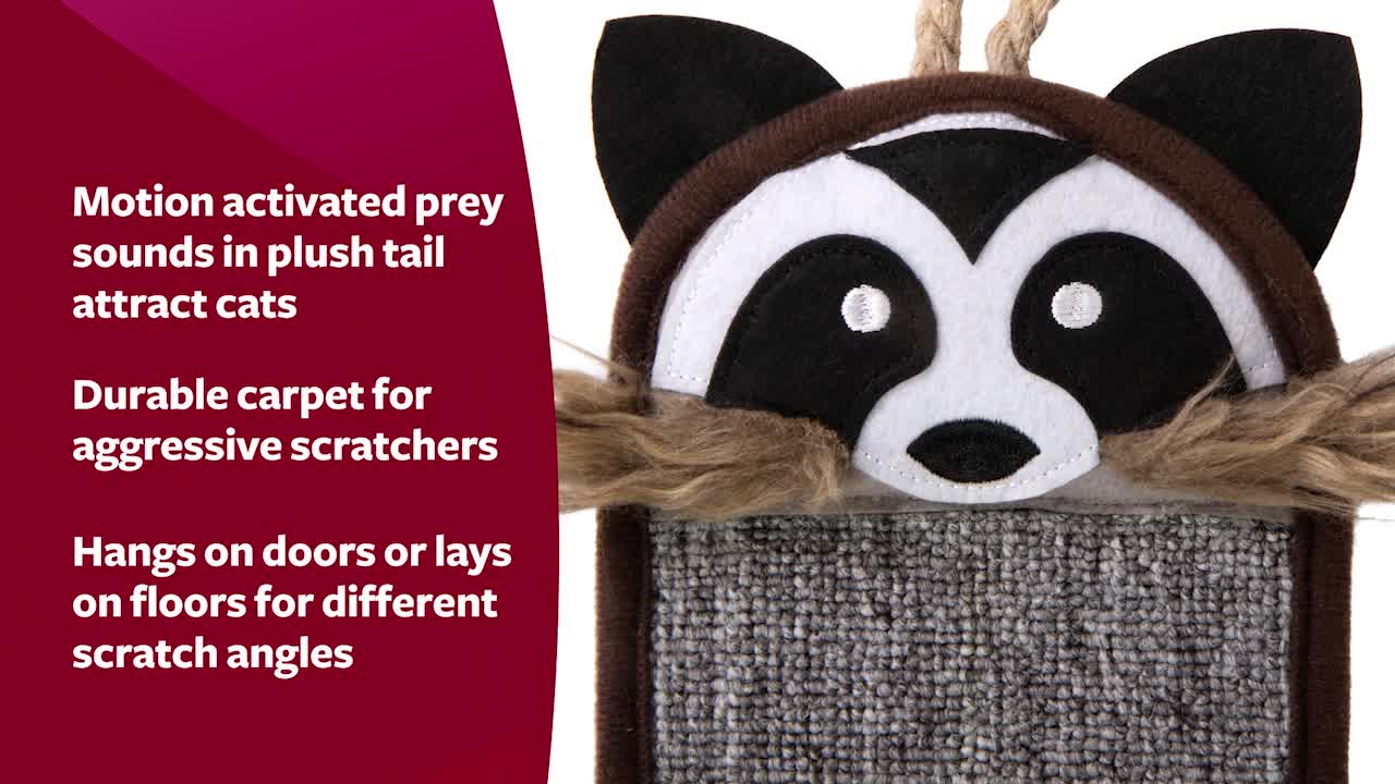 SmartyKat Rowdy Rascal Hanging Carpet Cat Scratch Pad & Electronic ...